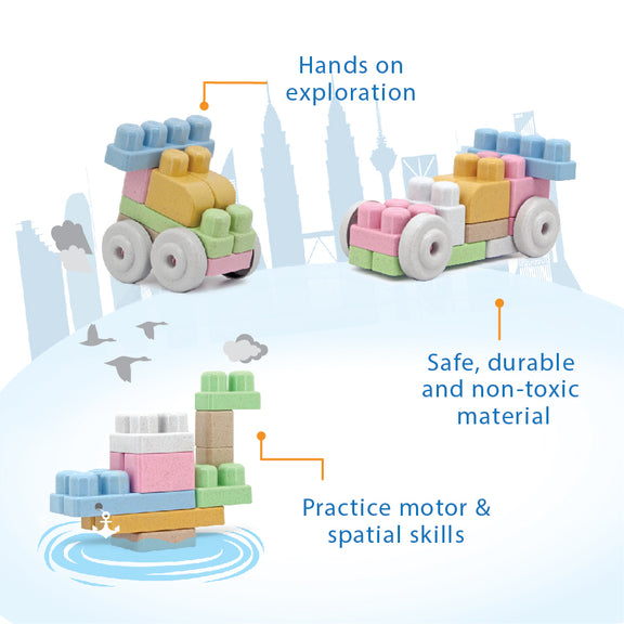 MIJOY Rice Husk Toy Blocks Vehicle Series – Sunta Selection